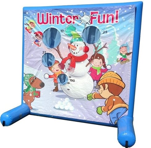 Snowman snowball toss carnival holiday christmas party rentals