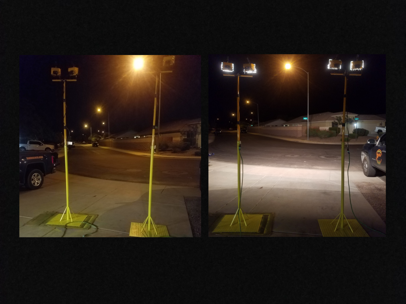Portable event lights for Arizona residents night time parties.
