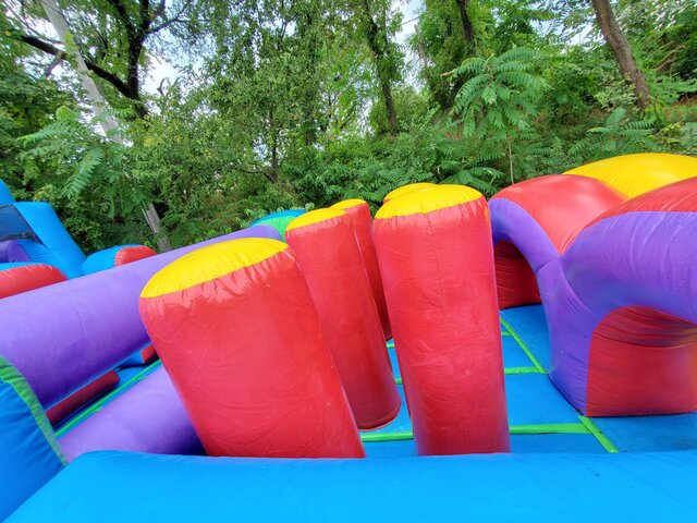 80ft Wet Ultimate Obstacle Course | SkyPiratesInflatables.com Fort ...