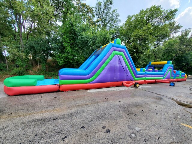 80ft Wet Ultimate Obstacle Course | SkyPiratesInflatables.com Fort ...