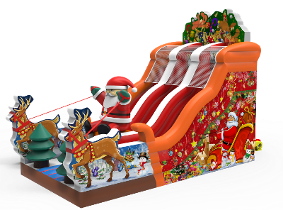 Santa Sleigh Dual Lane Slide Spring Party Rentals LLC | bounce house ...