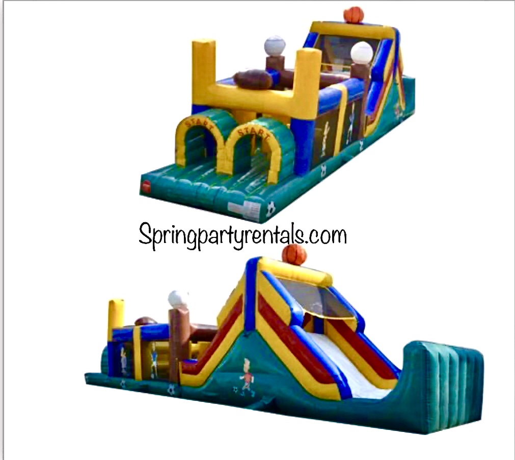 Sports Dual Lane Obstacle Course | Spring Party Rentals LLC ...