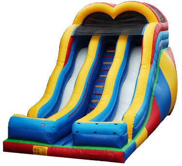 20ft Tall Gravity Max Dual Drop Slide - Symon Rental - Wyandotte, MI