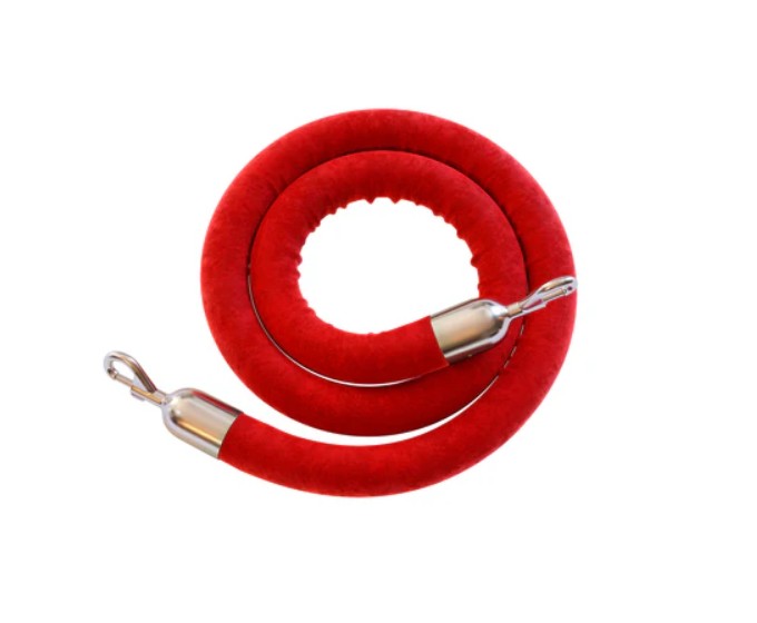 Velvet Rope Rental | Red & Black Rope Rental for Stanchions