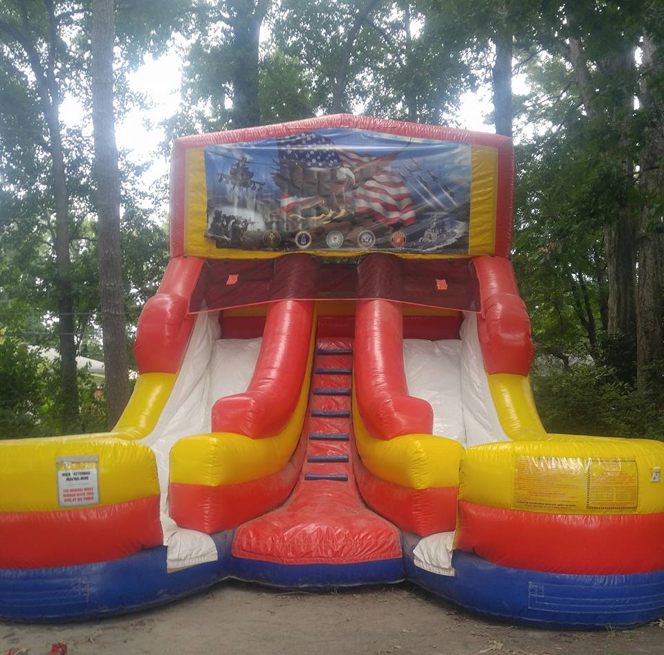 Patriotic 2 Double Wet Slide | Virginia Beach Inflatables | bounce ...