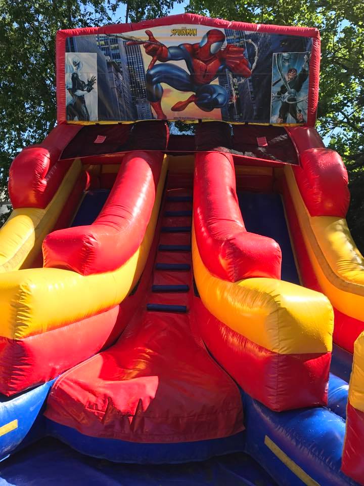 Spiderman 1 Double Wet Slide | Virginia Beach Inflatables | bounce ...