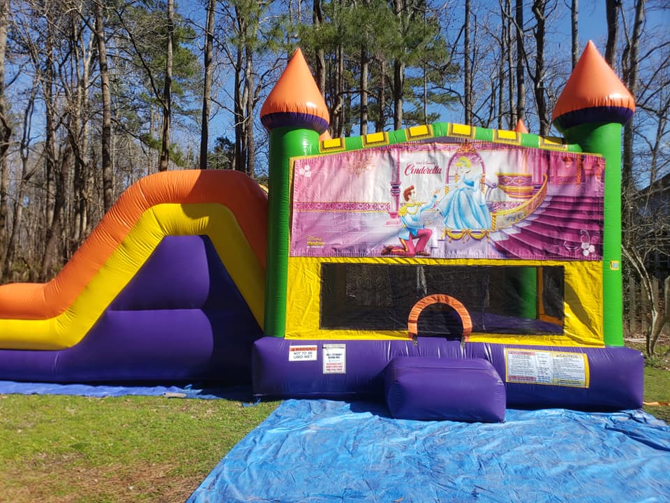 Cinderella Castle Double Slide Dry Combo | Virginia Beach Inflatables ...