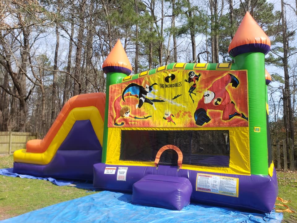 Incredibles Castle Double Slide Dry Combo | Virginia Beach Inflatables ...