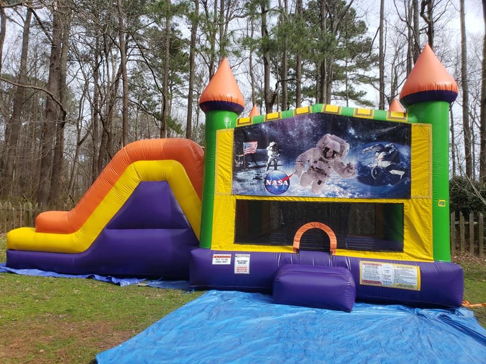NASA Castle Double Slide Dry Combo | Virginia Beach Inflatables ...