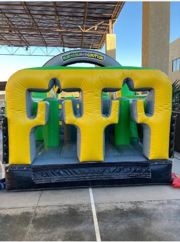 35' Radical Run Caution Dual Lane Obstacle Course Rental Tucson ...